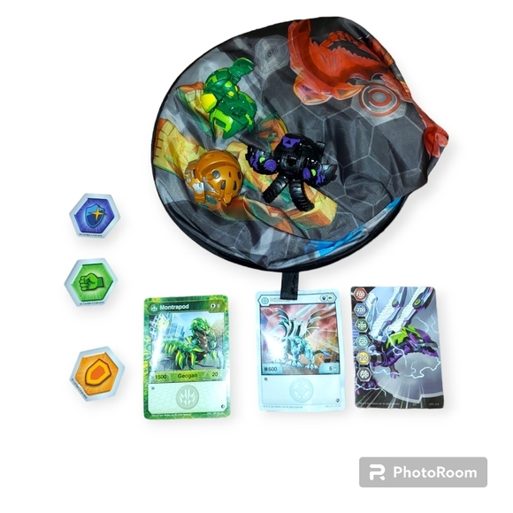 Toys | Rare Bakugan Geogan Rising Popup Arena And Figures Lot | Poshmark